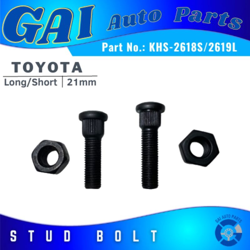 KHS-2618 /2619 Stud Bolt 21mm Long / Short for Toyota | Maximum ...