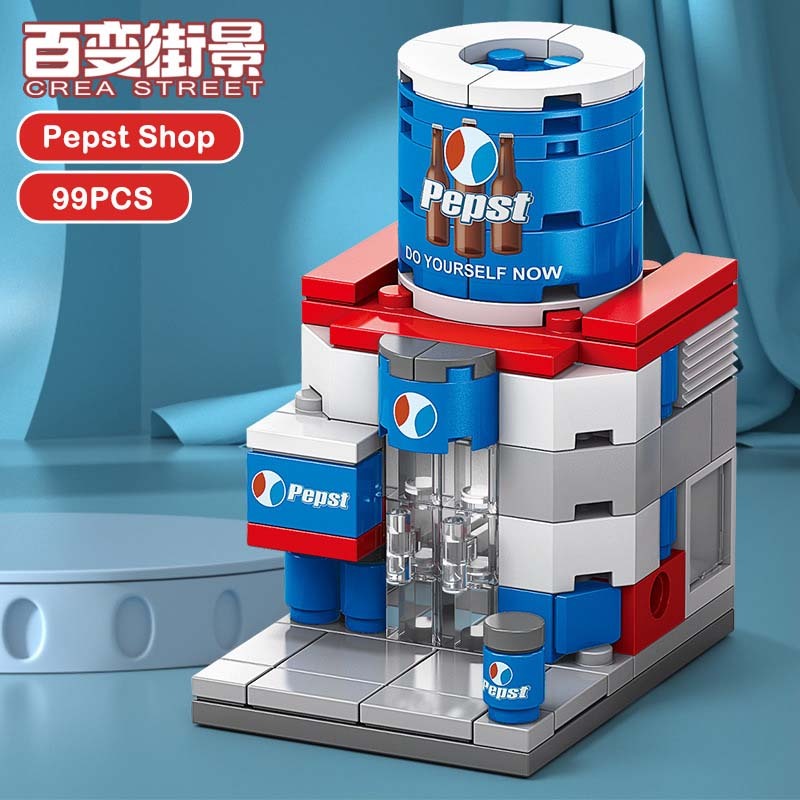 Mini Lego City Street View Building Blocks Toys McDonald's House 3D ...