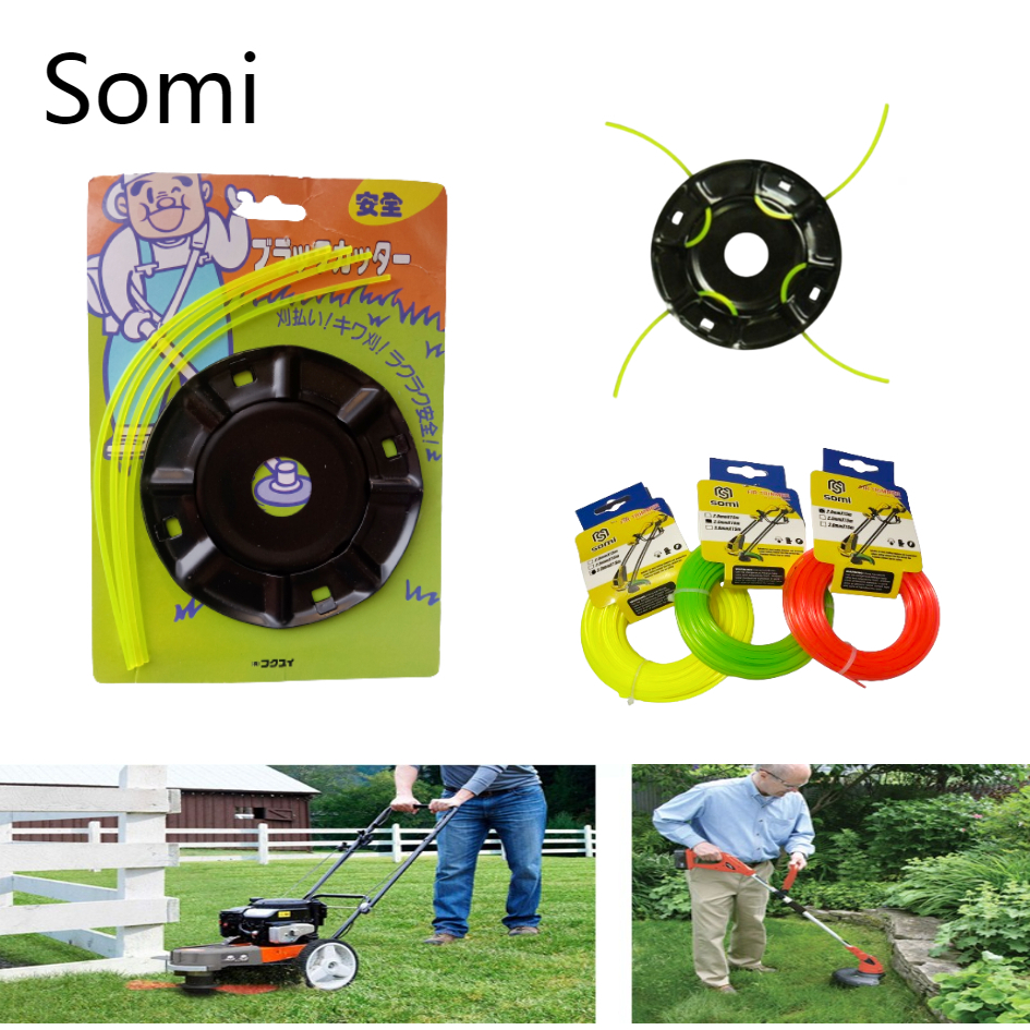 Grass Cutter String Trimmer Head w/Square Nylon (Tansi) Trimmer Liner ...