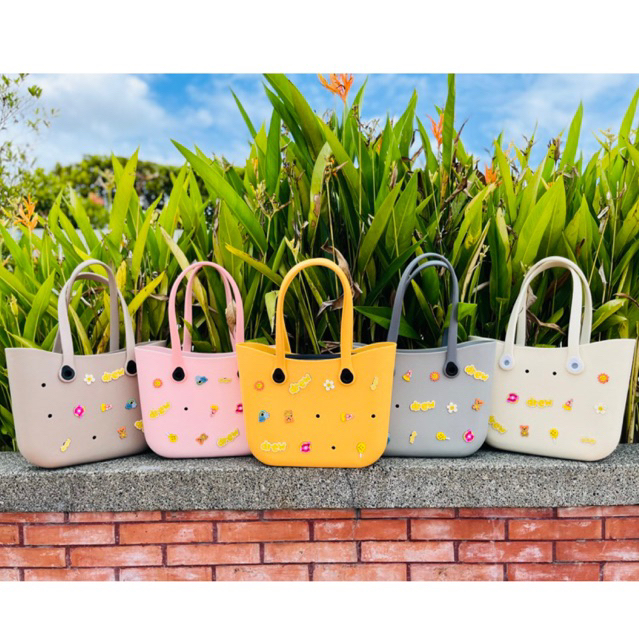 EVA Bag Collection 2.0 - Eva Bag with Jibbitz | Silicone Bag | Beach ...