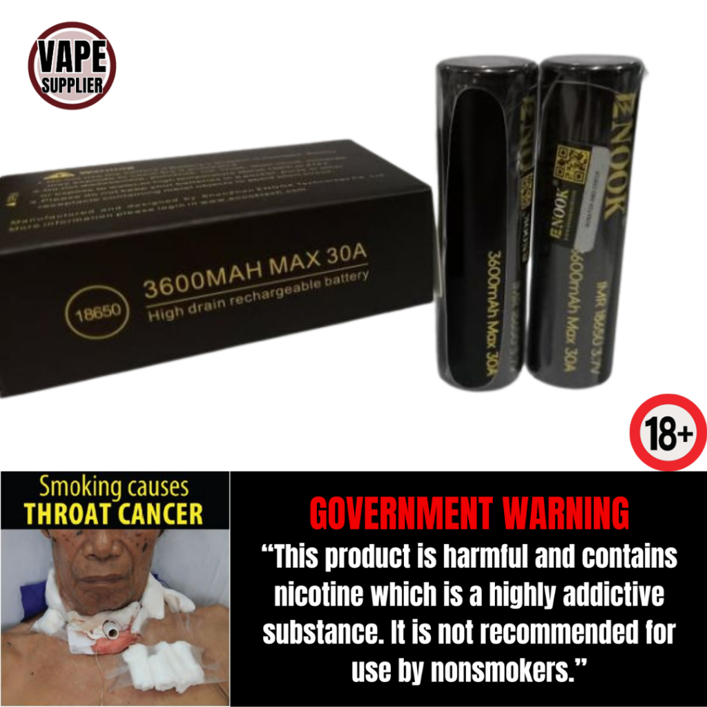 ENOOK 18650 3600MAH 30A BATTERY(2PCS) | Shopee Philippines