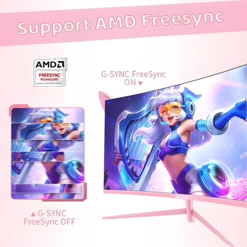 NVISION IN27FGP 27" CURVED 165HZ PINK GAMING MONITOR | Shopee Philippines