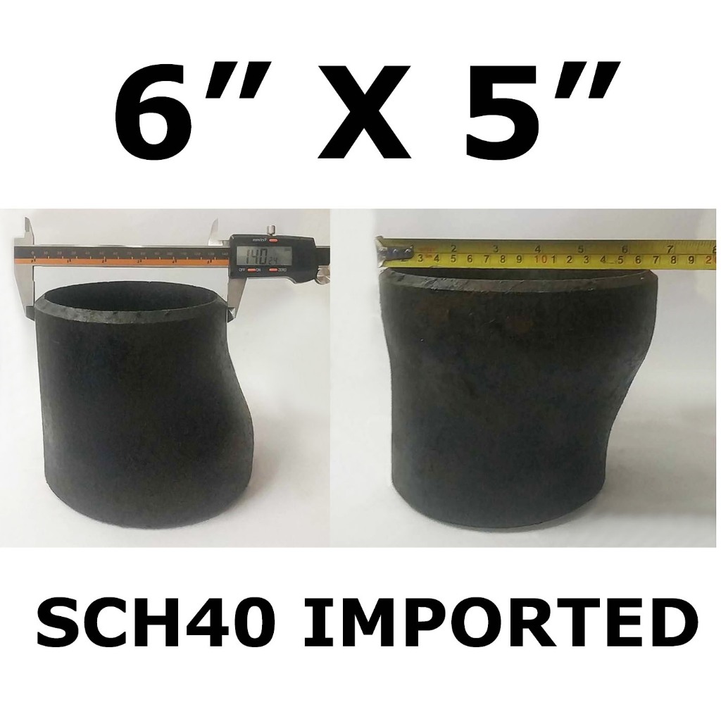 BI ECCENTRIC REDUCER 6" X 5" SCH40 STANDARD IMPORTED BUTTWELD WELDING