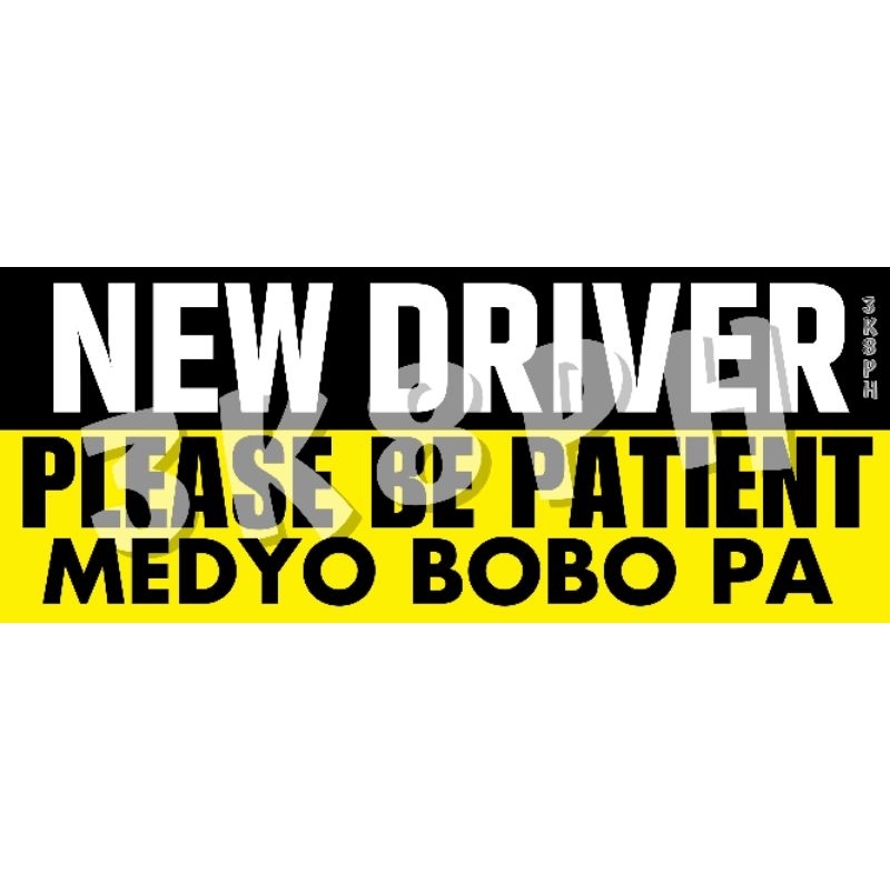 CAUTION NEW DRIVER BOBO PA | KAMOTE DRIVER Magnetic Car Stickers ...