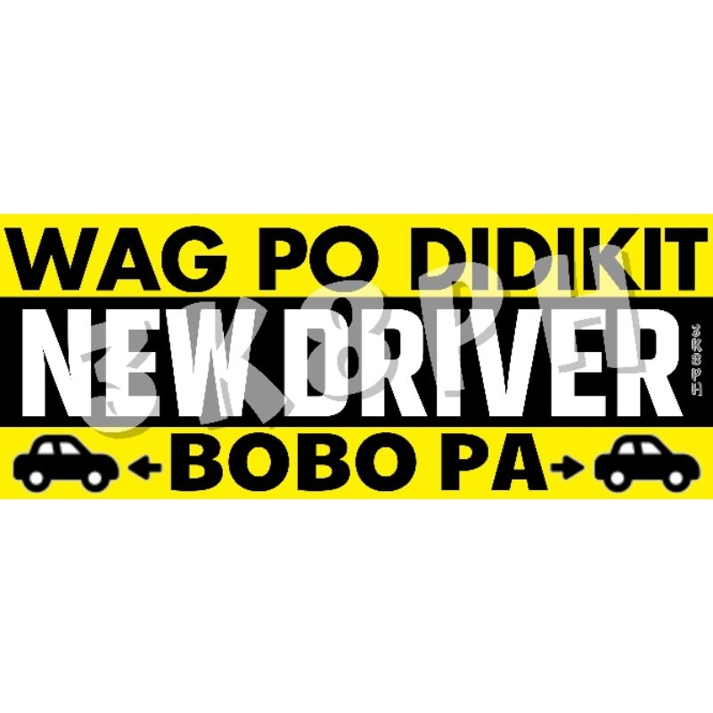 CAUTION NEW DRIVER BOBO PA | KAMOTE DRIVER Magnetic Car Stickers ...