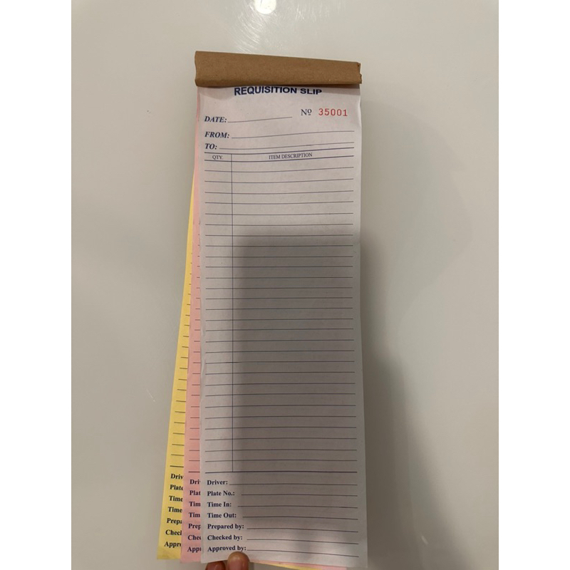 50pcs Requisition Slip by 3 copies duplicate | Shopee Philippines