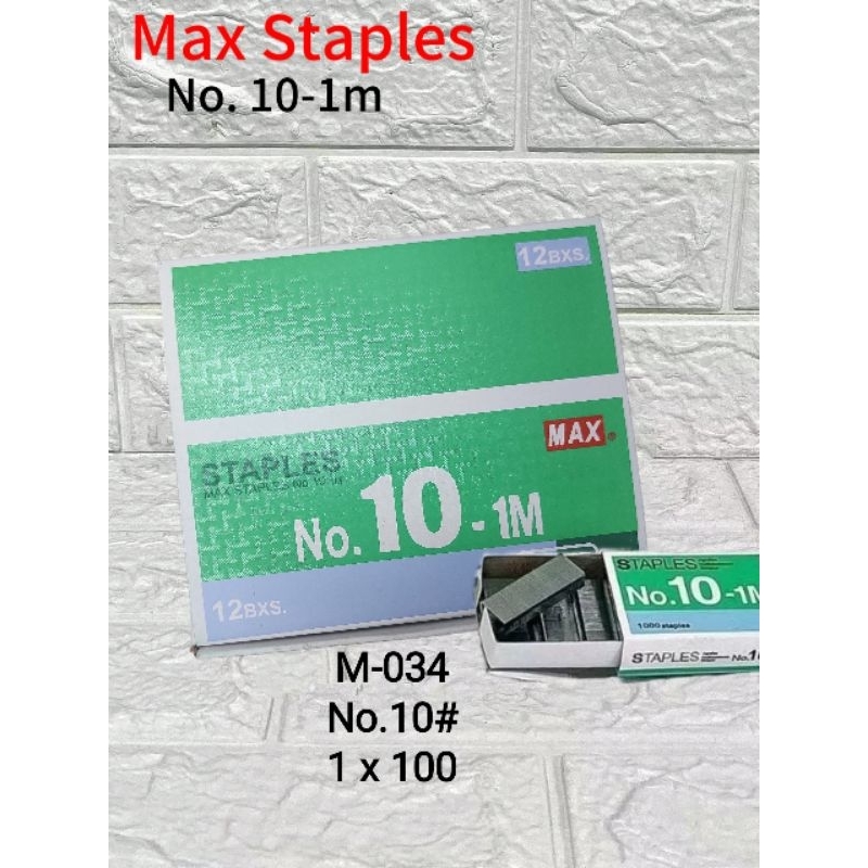12 Boxes MAX STAPLES NO. 10-1M & PINOY STAPLES STEEL | Shopee Philippines