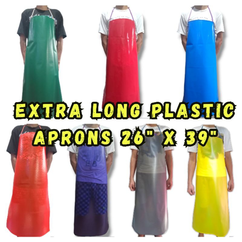 Extra Long Waterproof Plastic Apron (25"x40") – Durable, Unisex ...