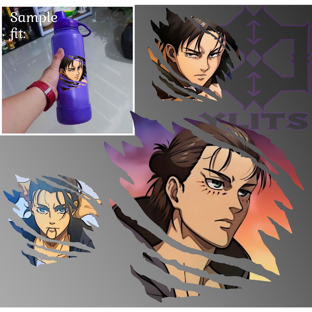 anime Attack on Titan scratch style vinyl sticker, anime sticker, car ...