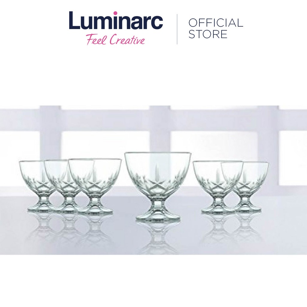 Luminarc 6pc Maldives Ice Cream Sundae Stemglass Stemware Set | Shopee ...