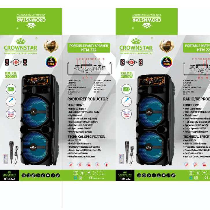 HTM-222 Outdoor Portable Bluetooth Square Dance Speaker Dual Speaker ...