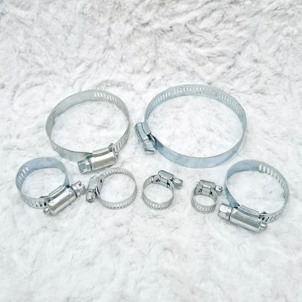 HEAVY DUTY Metal Hose Clamp Clip G.I. Galvanized Iron Clamping Seal ...