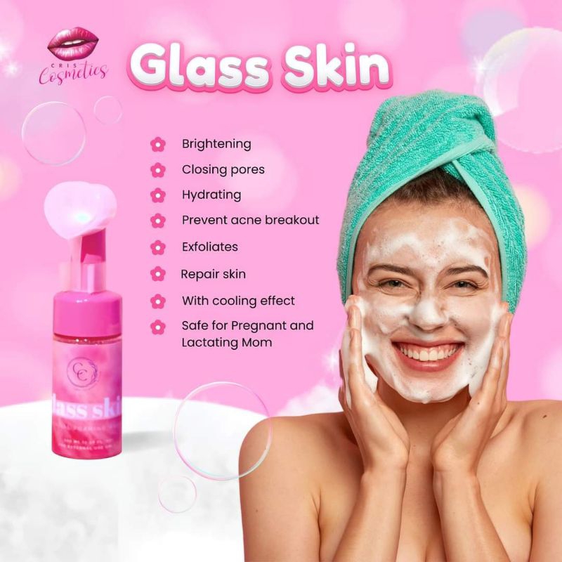 CRIS GLASS SKIN FACIAL FOAMING WASH 100ML BY CRIS COSMETICS (COD/ONHAND) | Shopee Philippines