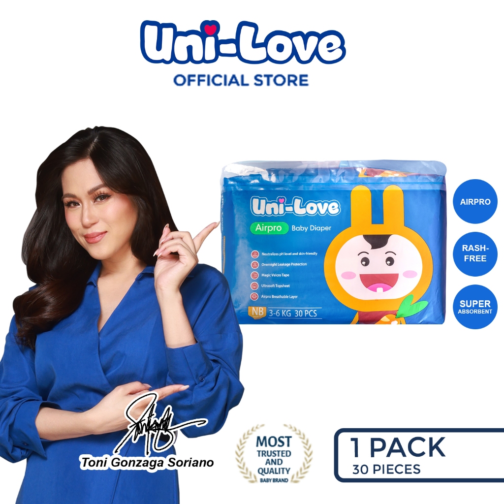 Uni-love Airpro Baby Diaper 30's Newborn x1 | Shopee Philippines