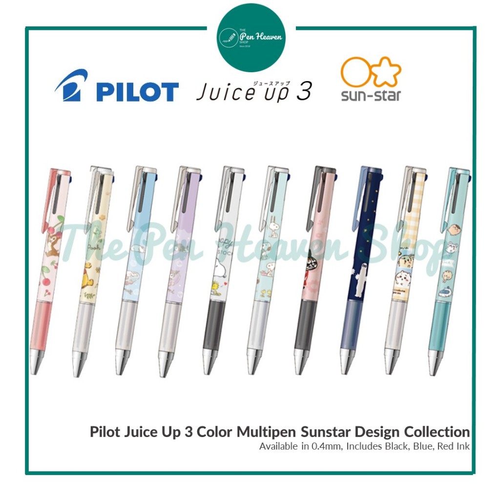 Pilot Juice Up 3 Color Multipen Sunstar Design Collection (Disney, Sanrio, Snoopy, Moomin ...