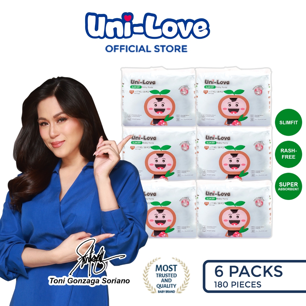 UniLove Slim Fit Baby Pants 30's (XXX-Large) 30's Pack of 6 | Shopee ...