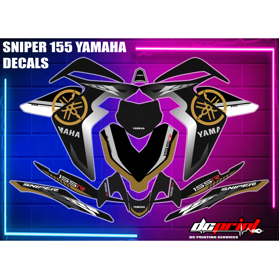 Sniper 155 Fulldecals laminated Glossy Sticker Carbon YAMAHA | Shopee ...