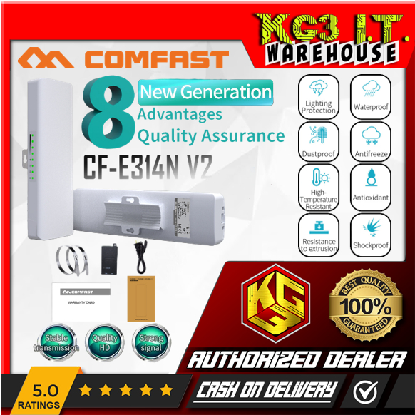 COMFAST CF-E314N V2 300Mbps Wireless Outdoor CPE Bridge 2.4G 2 *14dBi ...