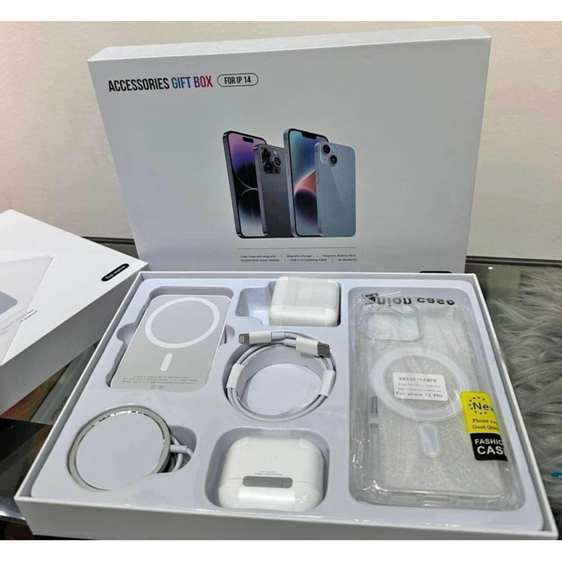 MAGNETIC WIRELESS CHARGER ACCESSORIES GIFT BOX OEM (SET OF 6 PIECES ...