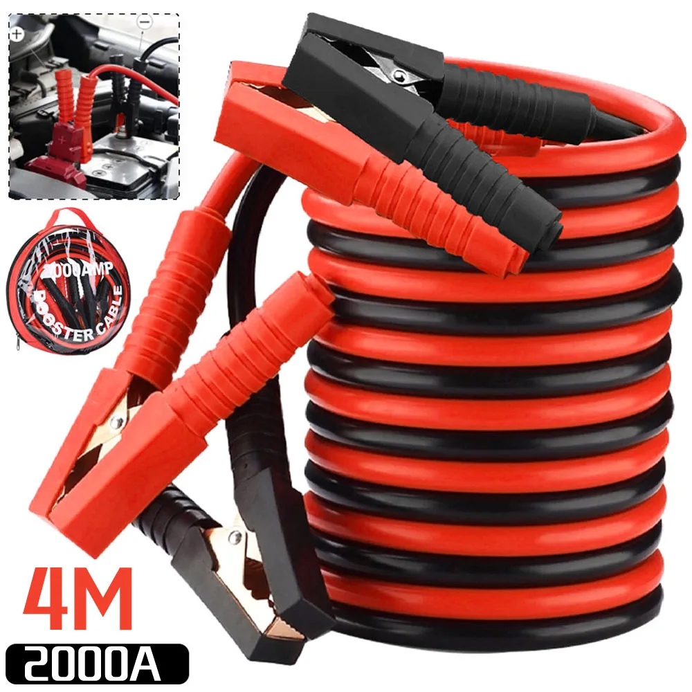 4M 2000AMP Car Battery Jump Cable Booster Cable Emergency Terminals ...