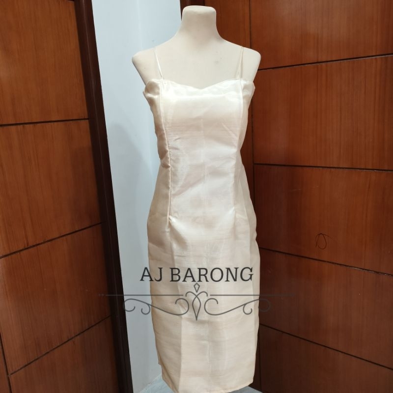 Inner dress IN 01 satin midi | Shopee Philippines