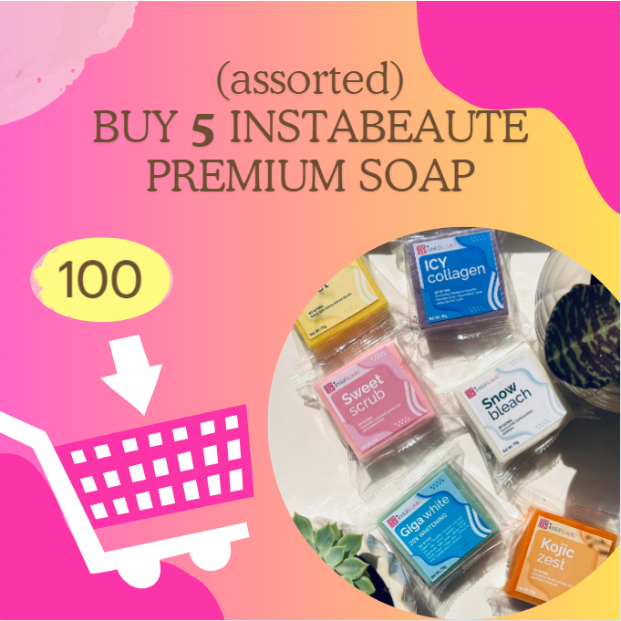 BUY 5 ASSORTED INSTABEAUTE SOAP FOR ONLY 100 PESOS | Shopee Philippines