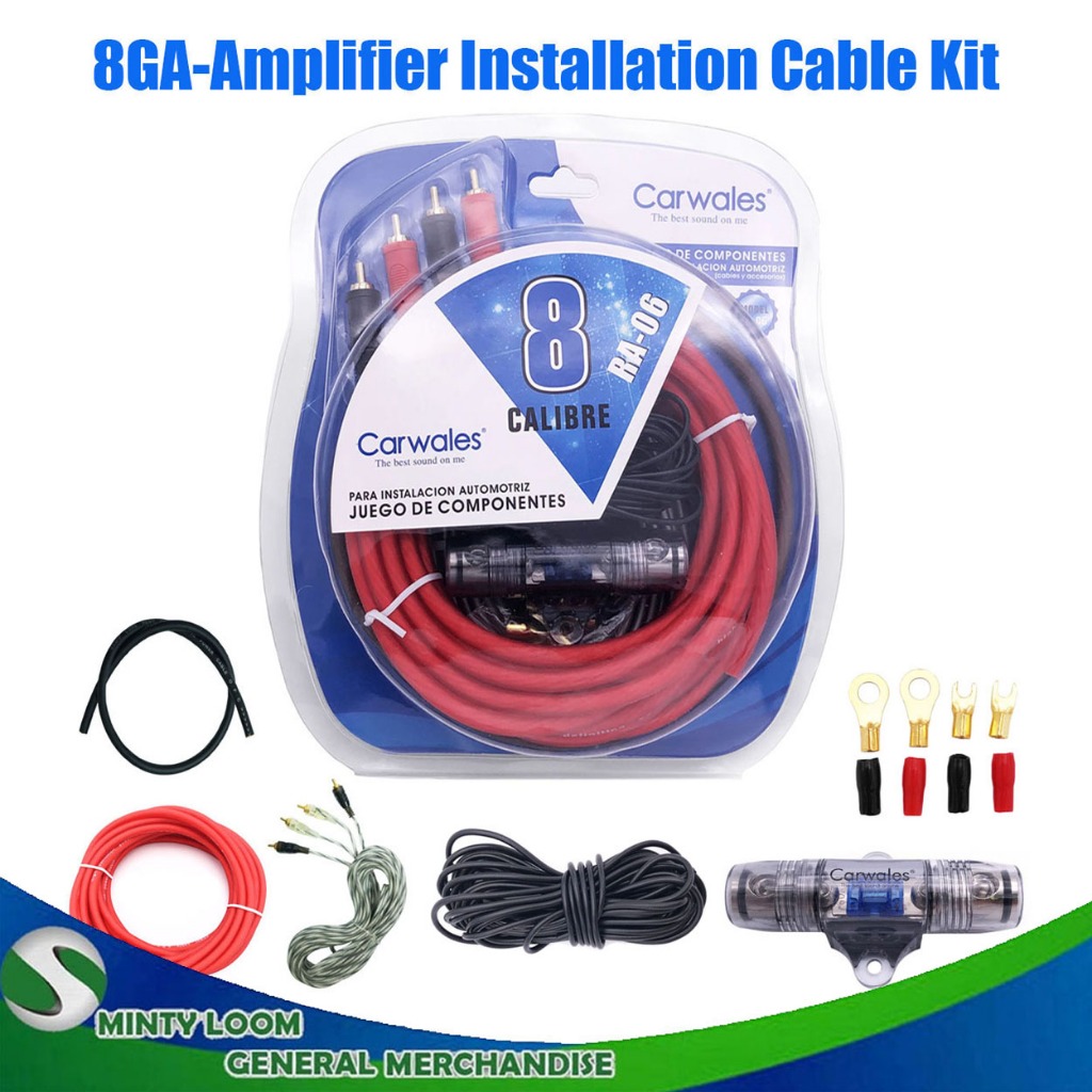 8GA Car Audio Wire Wiring Kit Car Speaker Woofer Cables Car Power ...
