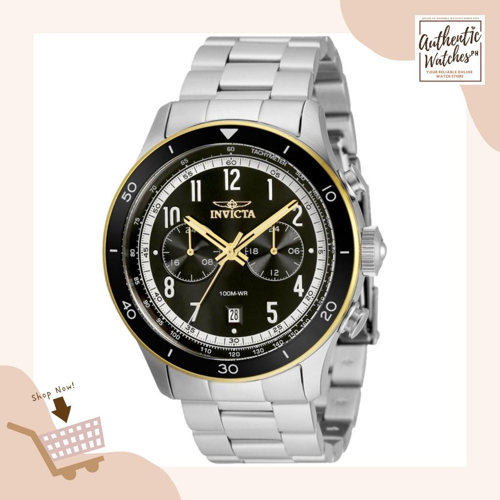 Invicta 35665 Speedway Black Dial Black Bezel Stainless Steel Quartz ...