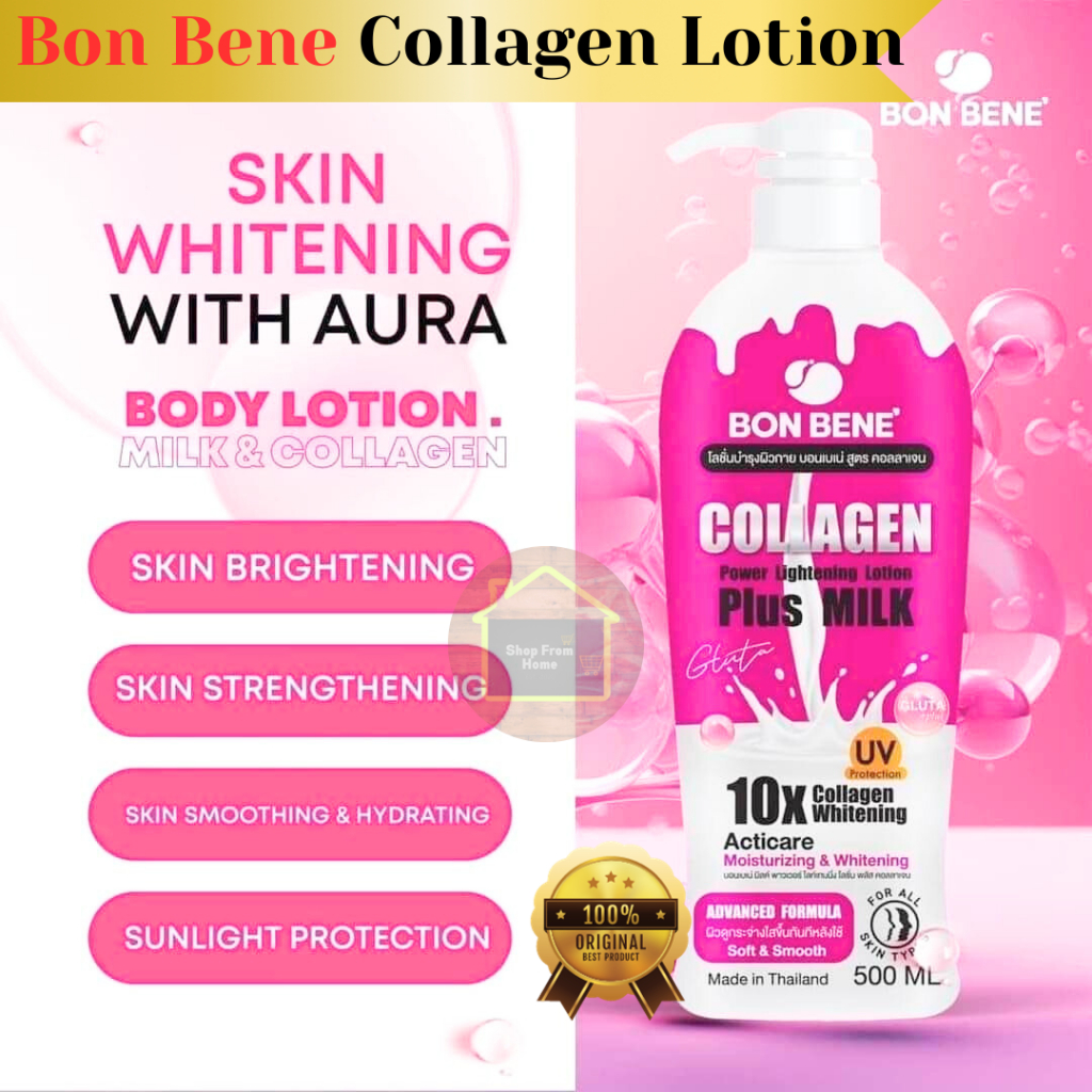 Original Bon Bene Collagen Power Lightening Lotion Plus Milk 500ml 10x ...