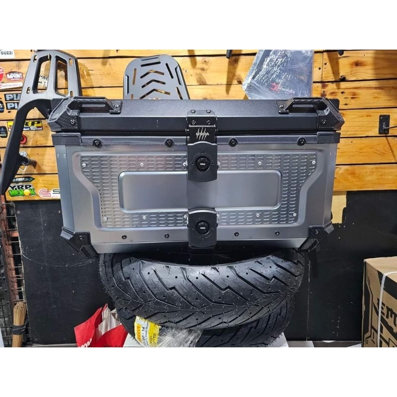 NEW ‼️ 45L-55L ALLOY TOP BOX with backrest & baseplate (COD) | Shopee ...
