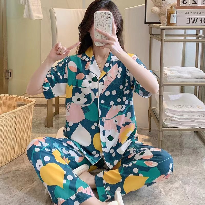 HANHAN New Korean Cotton sleepwear Shortsleeve pajama /nightwear ...
