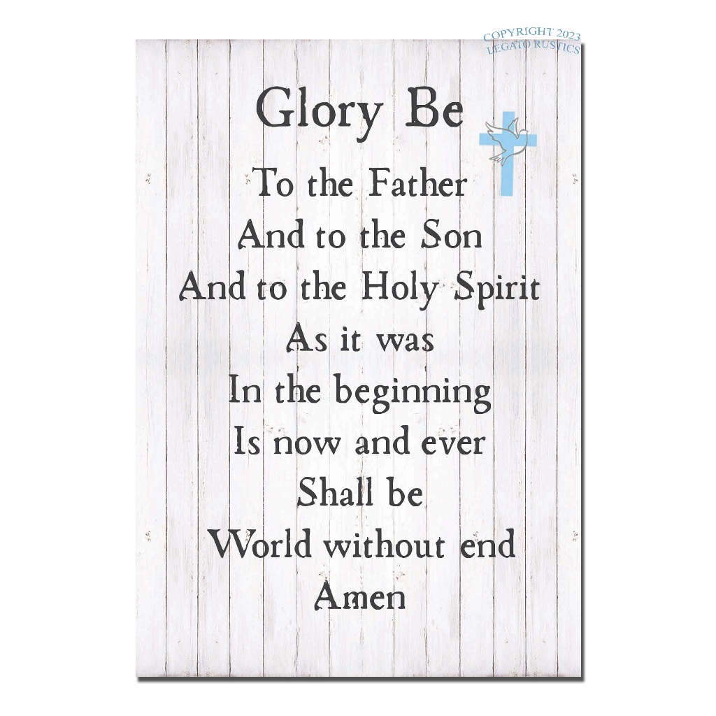 Glory Be Prayer Bible Verse Wall Decor Home Décor Prayer Wood Sign ...