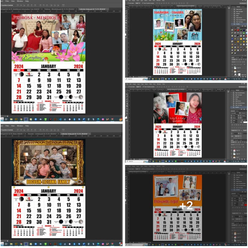 2024 CUSTOMIZE CALENDAR A3 and A4 Size | Shopee Philippines