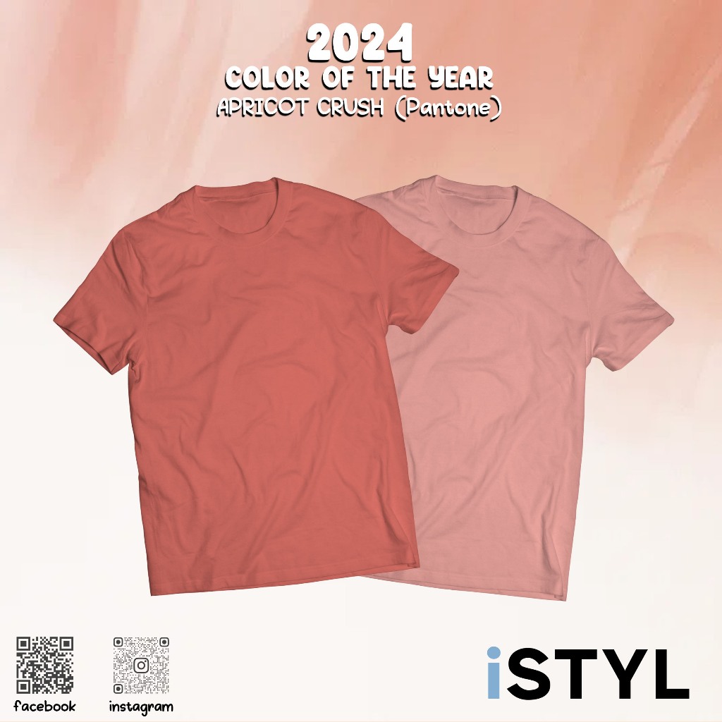 Apricot Crush & Peach Fuzz Color of the Year Plain Shirt | IStayll ...