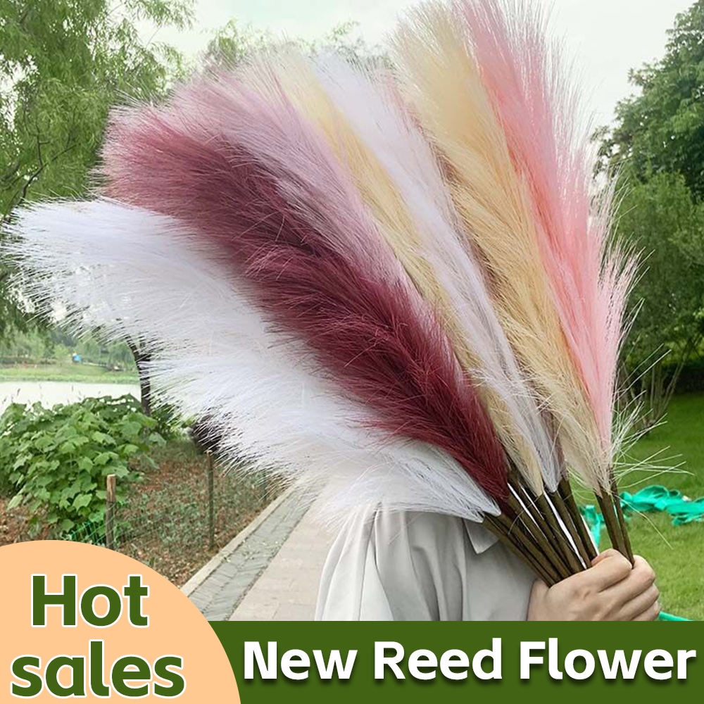 1dozen Artificial Pampas Grass Fake Reed Plants Bouquet Wedding Home ...