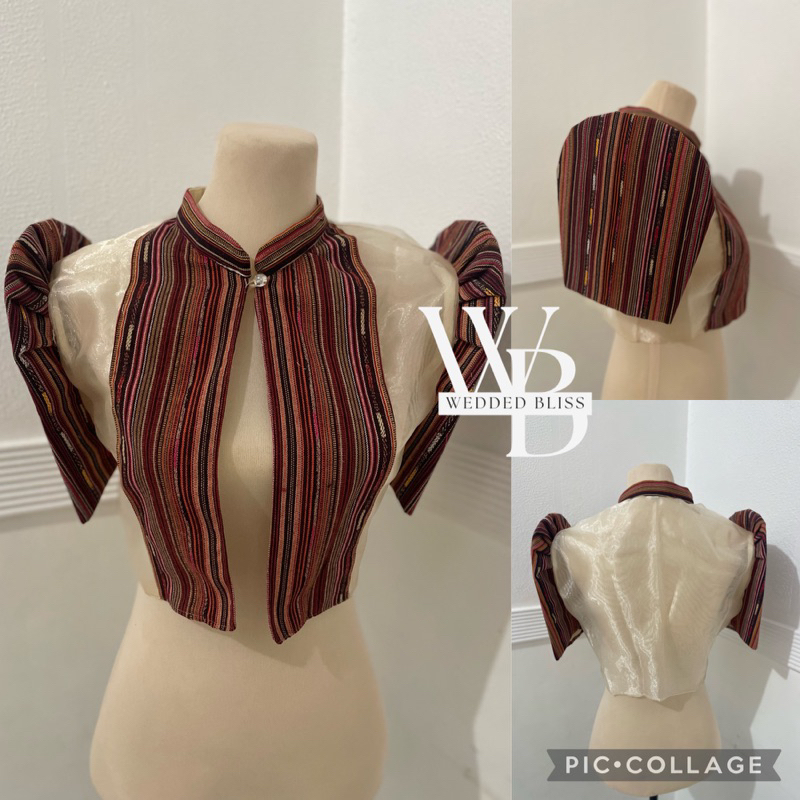 Modern Bolero Filipiniana Ethnic Design — Mestisa Sleeves | Shopee ...