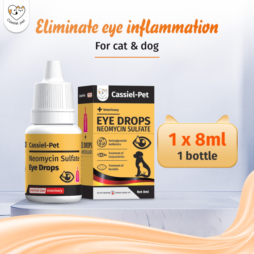 CASSIEL PET Gentamicin Sulfate Eye Drops For Infection For Dogs & Cats Eyes And Tear Stain ...