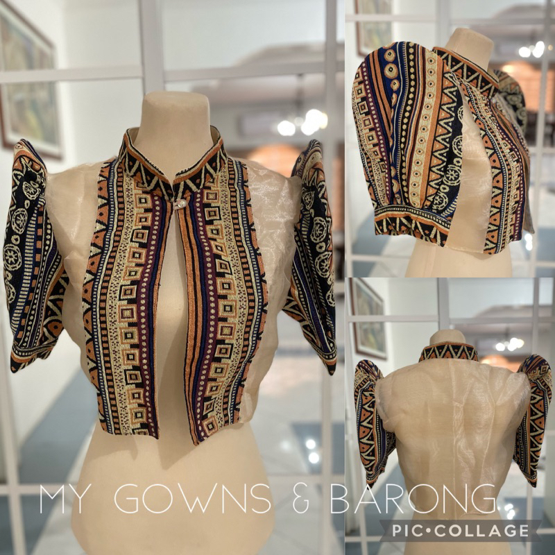 Modern Filipiniana Bolero — Ethnic Design | Shopee Philippines
