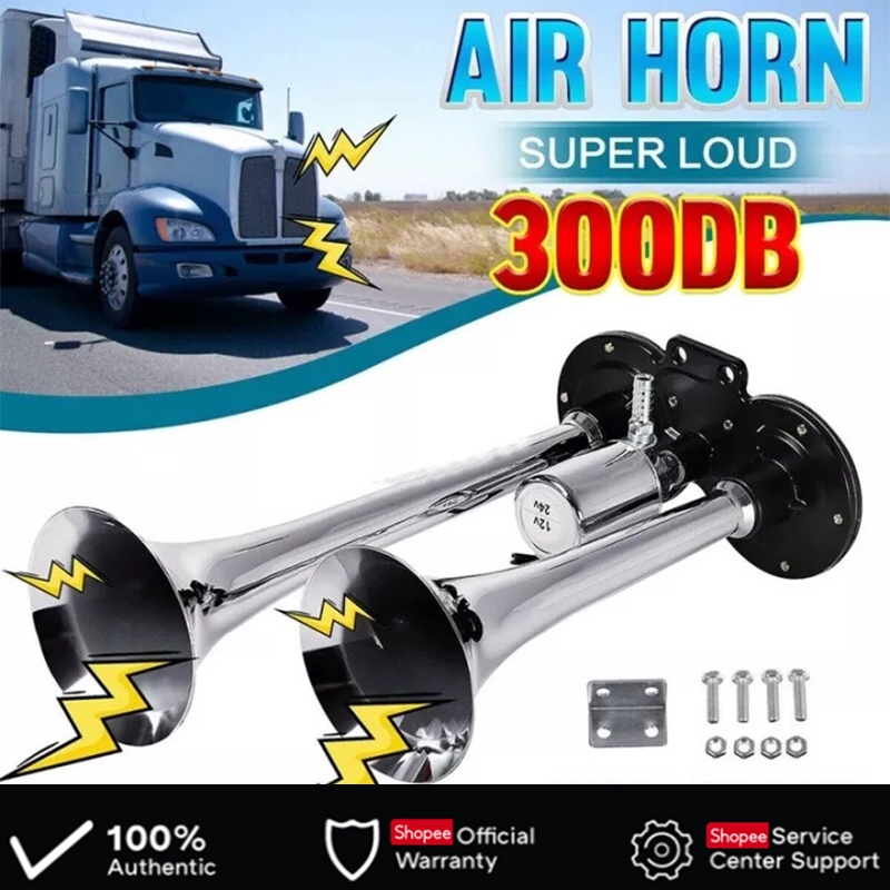 Super Loud Air Horn Dual Trumpet Truck 12v Train Truck Car Kit ...