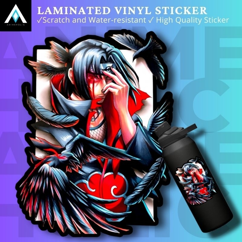 ITACHI UCHIHA NARUTO SHIPPUDEN LAMINATED VINYL STICKERS |~ ANIMEHOLIC ...