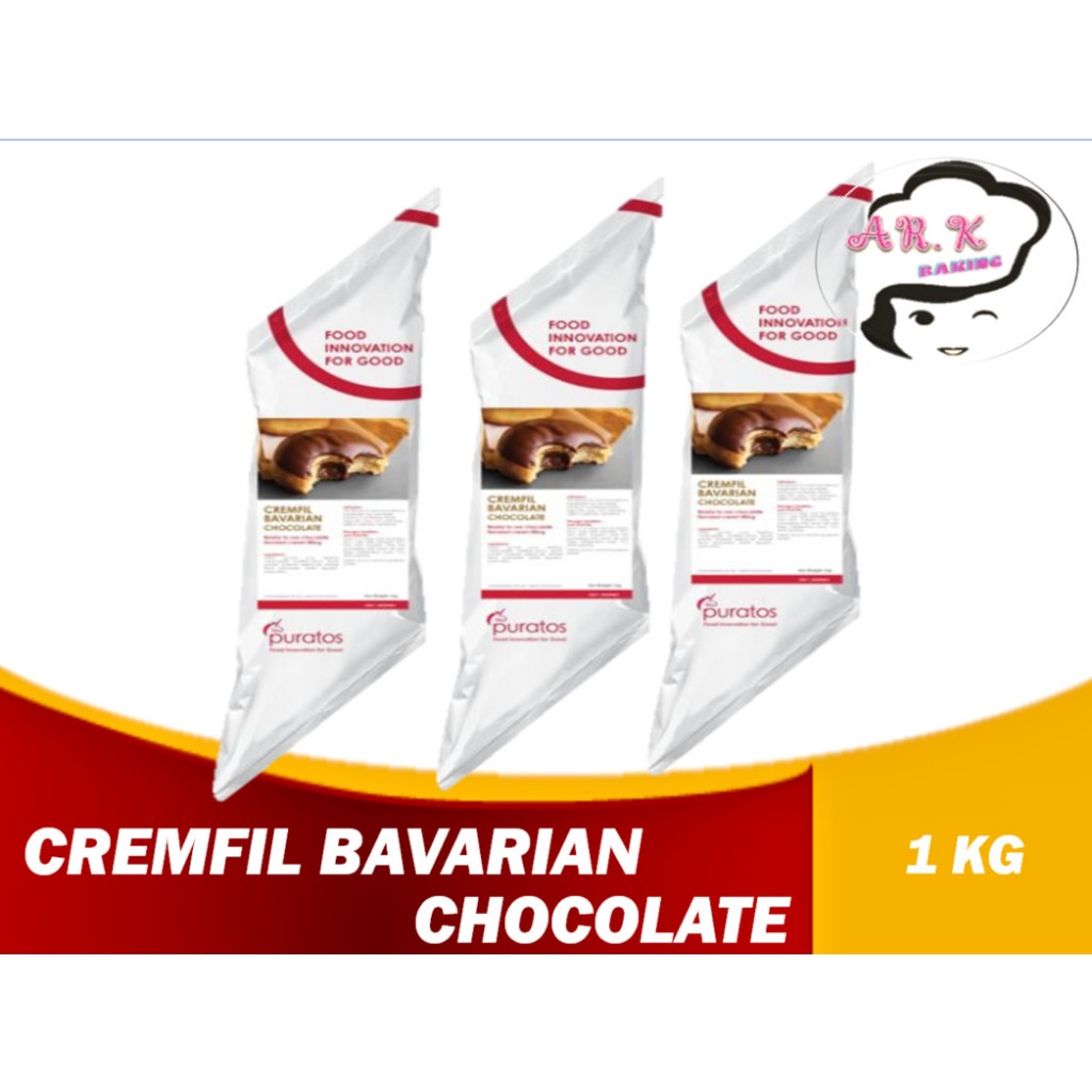Puratos Fillings 1kg (Bavarian, Strawberry, Carat Ganache, Dulce ...