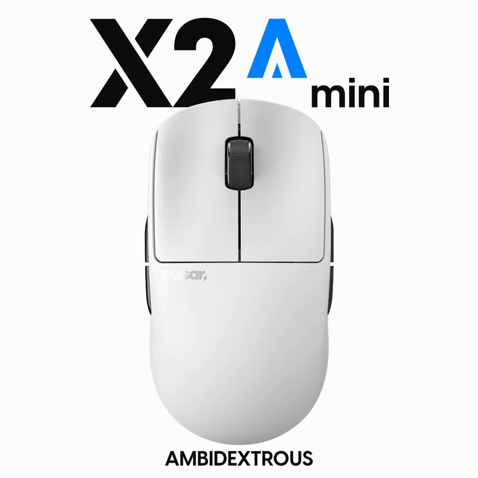 Pulsar X2A Ultralight Wireless Ambidextrous Gaming Mouse (White ...