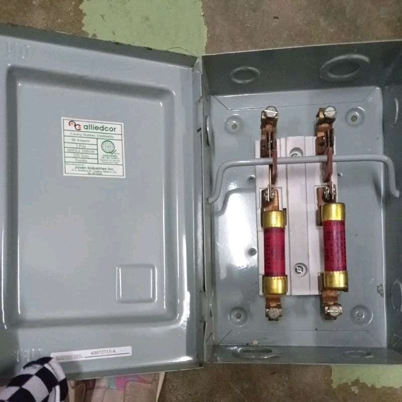 w/2pc fuse alliedcor 60amp fuse box , 2pole single throw ,heavyduty250v ...