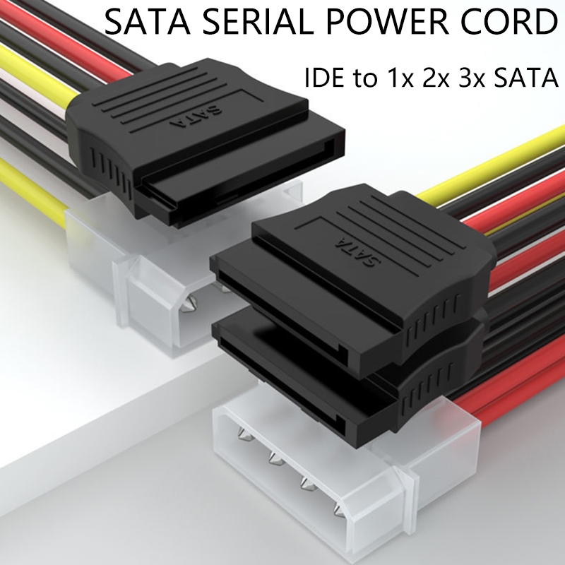 4pin to 1x 2x 3x 15pin sata power cable sata power 4pin female cabel ...