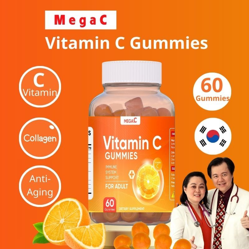 MegaC Vitamin C Gummies Whitening Skin For Adult Immunity Boost Anti ...