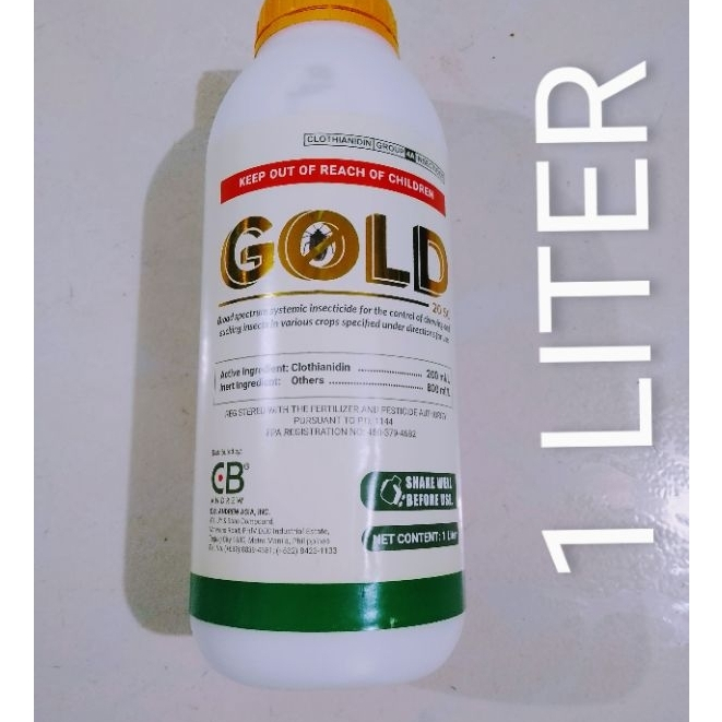 GOLD 20 SC CLOTHIANIDIN INSECTICIDE(LITER)BY C.B ANDREW | Shopee ...
