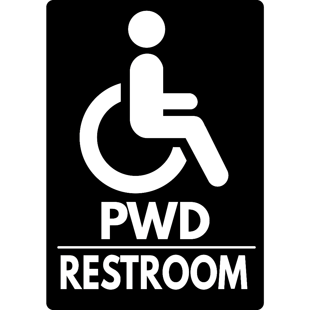 PWD Restroom Door Signs for Household and Company Use Safety Signs ...