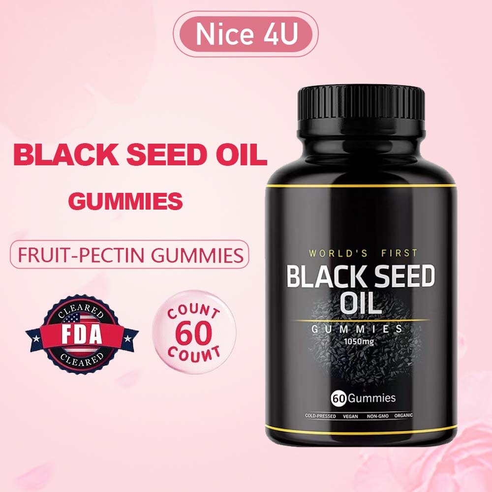KIMBERLY OrganicBlack Seed Oil Gummies Vegan Black Cumin Seed Gummies ...