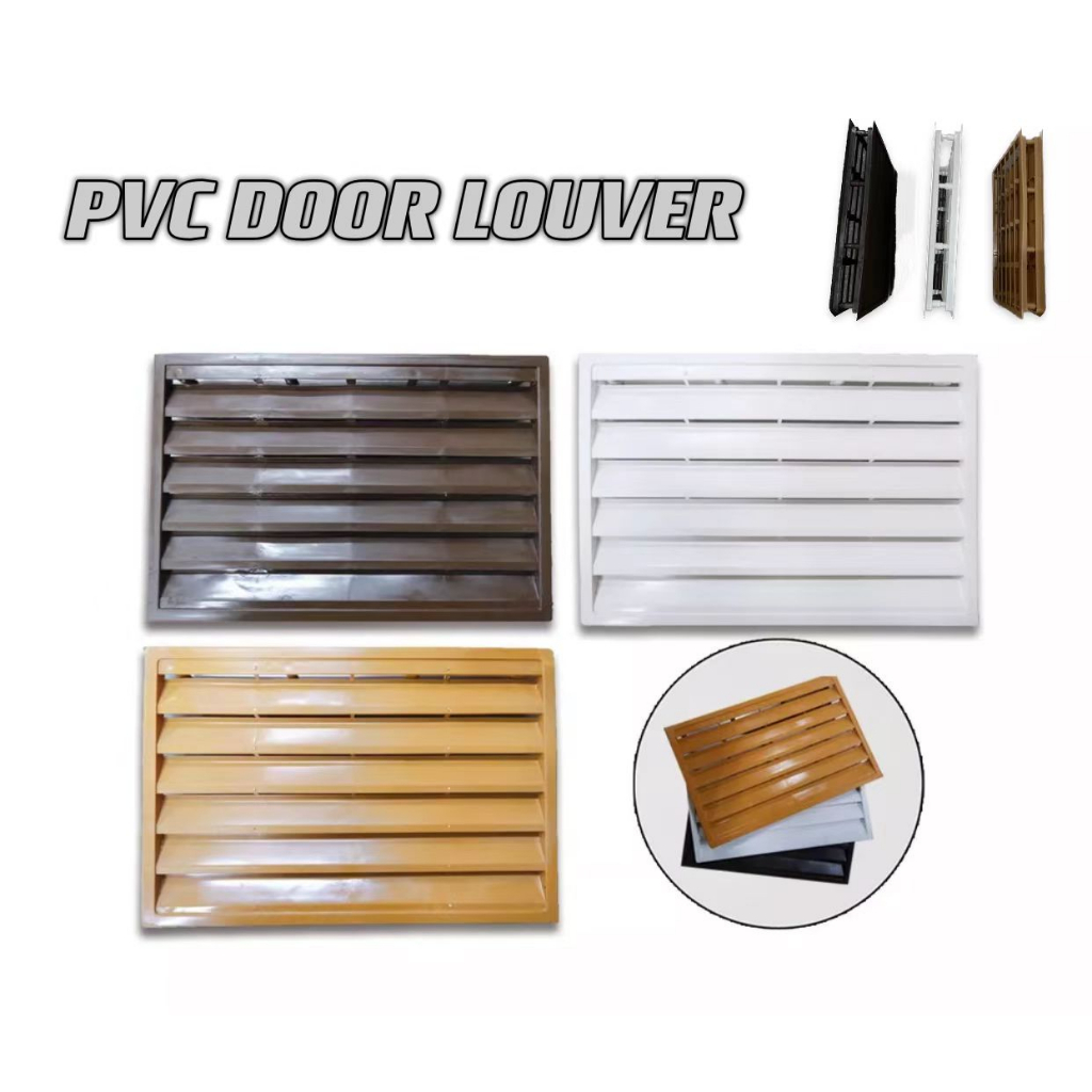 PVC DOOR LOUVER & DOOR PAD WHITE OR LIGHT BROWN (SOLD PER SET) | Shopee Philippines