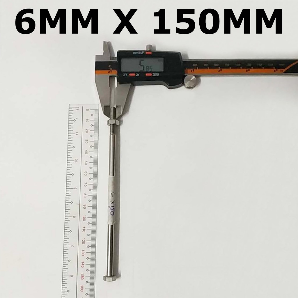 SS BOLT 6MM X 150MM WITH 1 PIECE NUT STAINLESS STEEL -------------------------------- 6MM X ...